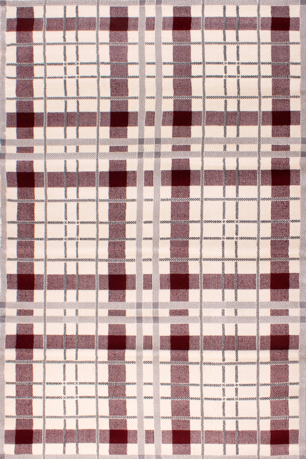 Tartan Check Cream/Red Rug – Love-Rugs