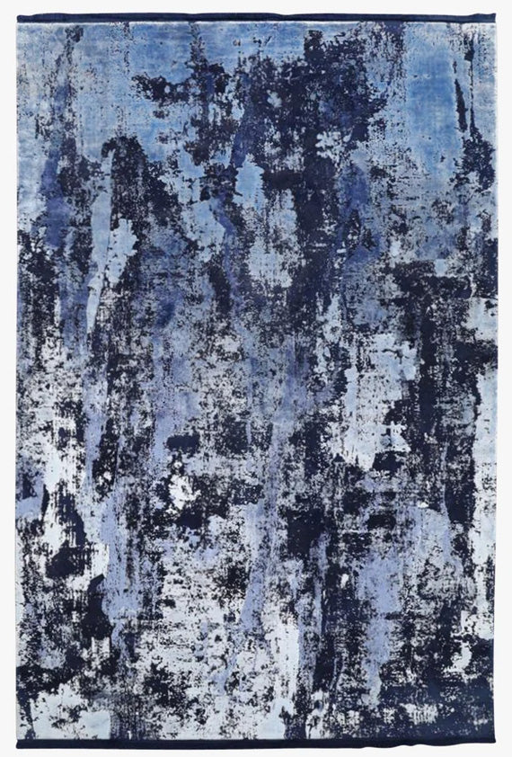 Toros Abstract Blue Ink Overdyed Rug – Love-Rugs