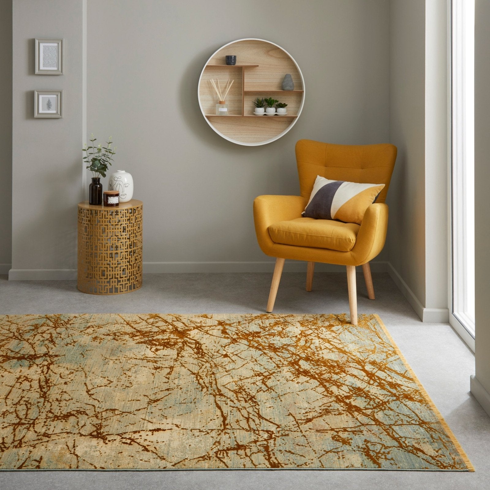 Emerald EMR101 Yellow Rug – Love-Rugs