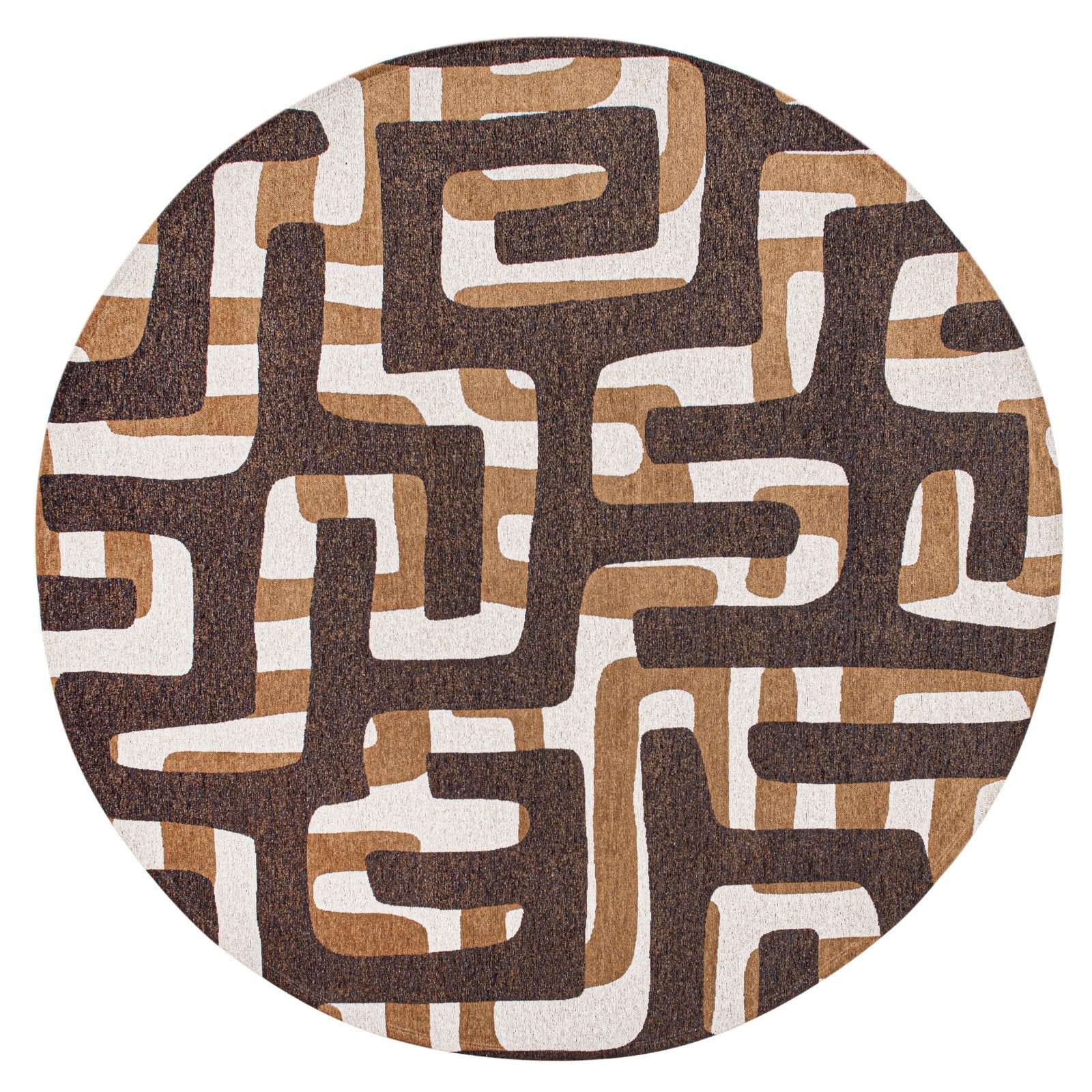 Louis De Poortere Craft Kuba Bison 9335 Round Rug – Love-Rugs