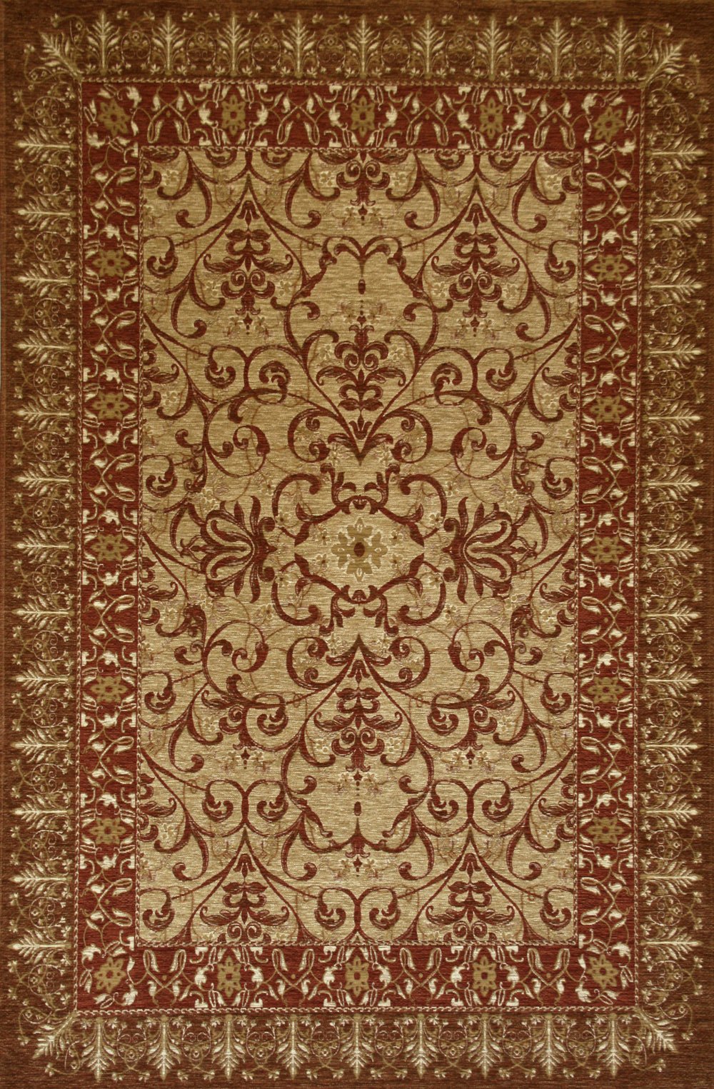 Love-Rugs Carlucci Brown Red Floral Rug