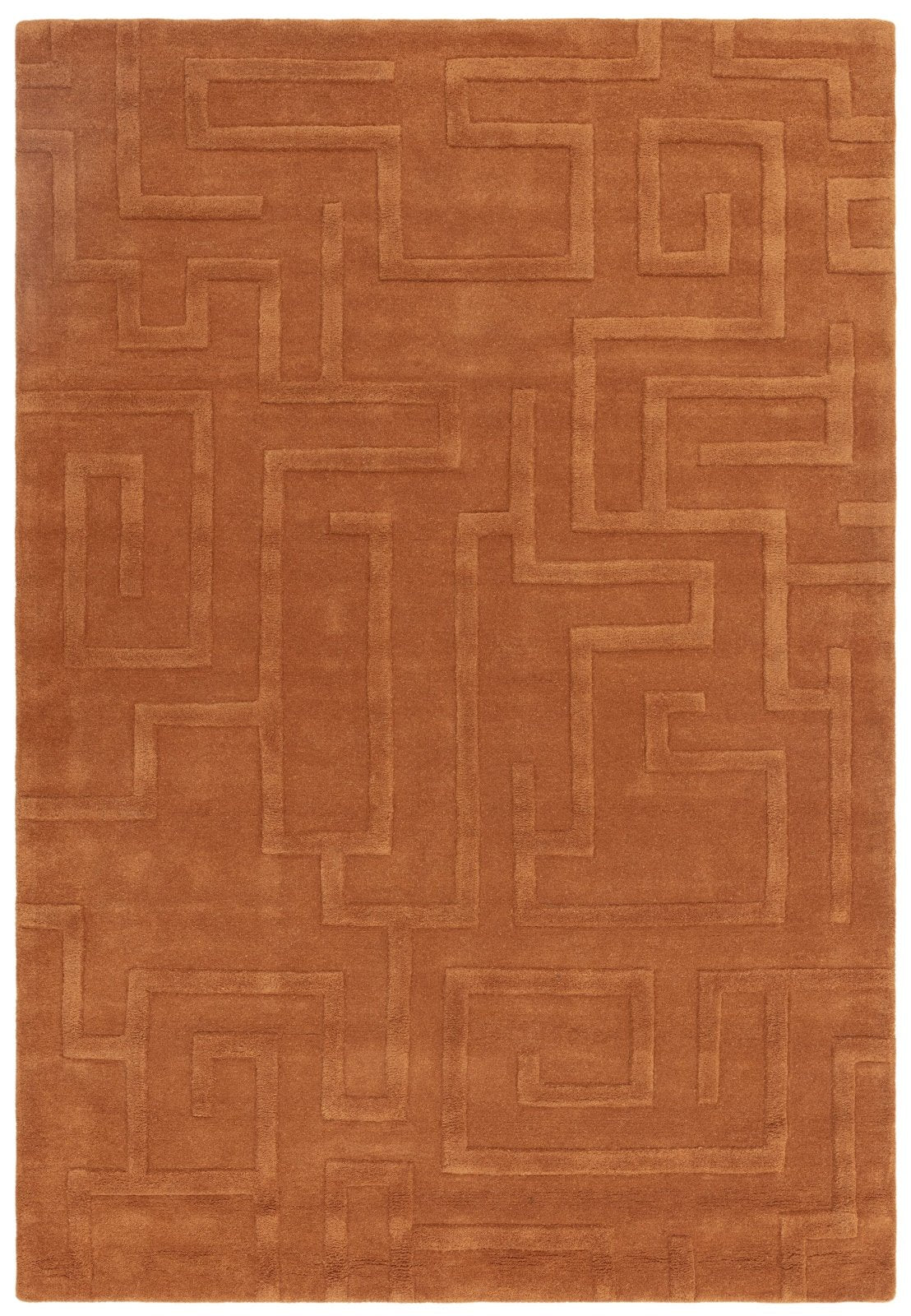 Maze Rust Rug – Love-Rugs