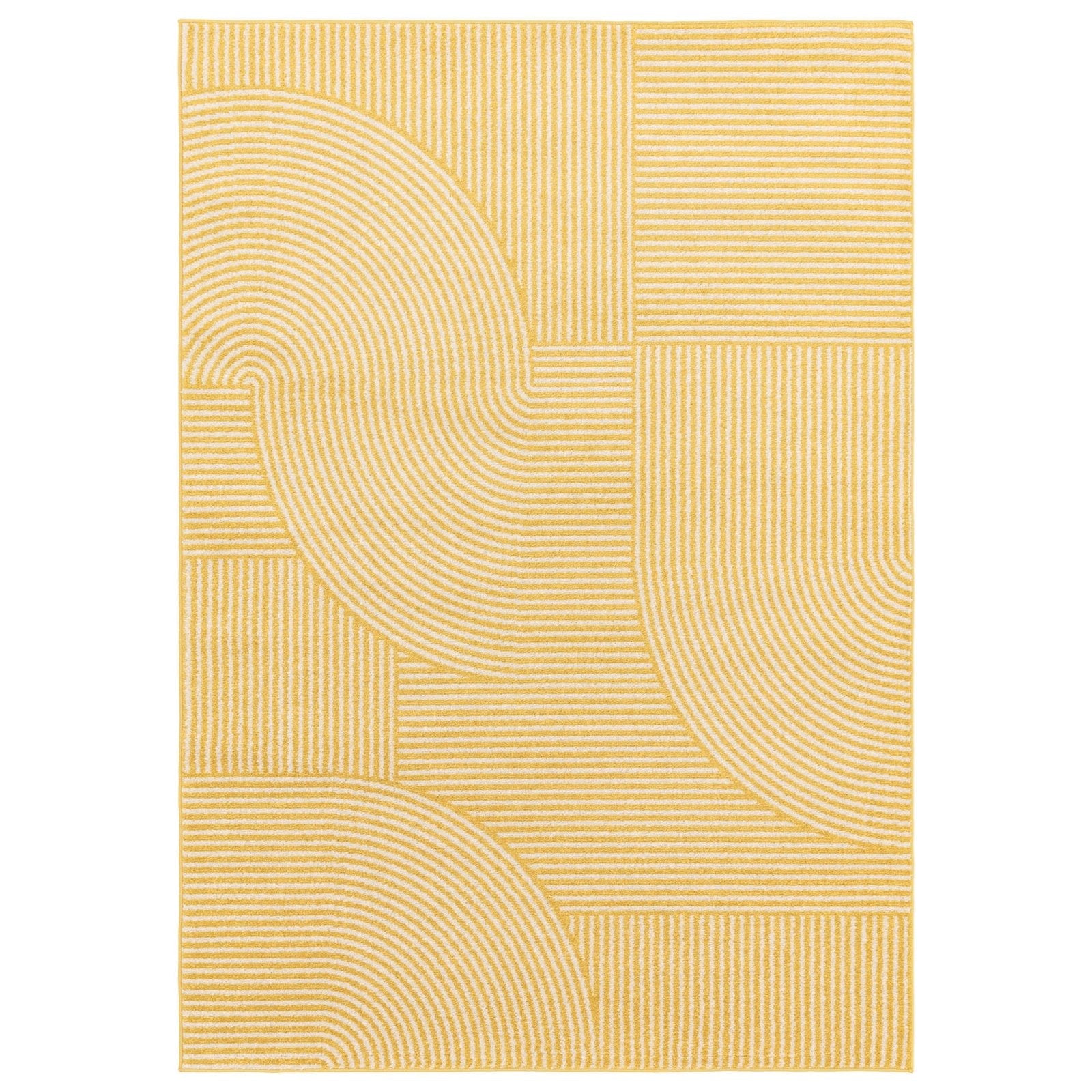 Muse Yellow Geometric Rug MU18 – Love-Rugs