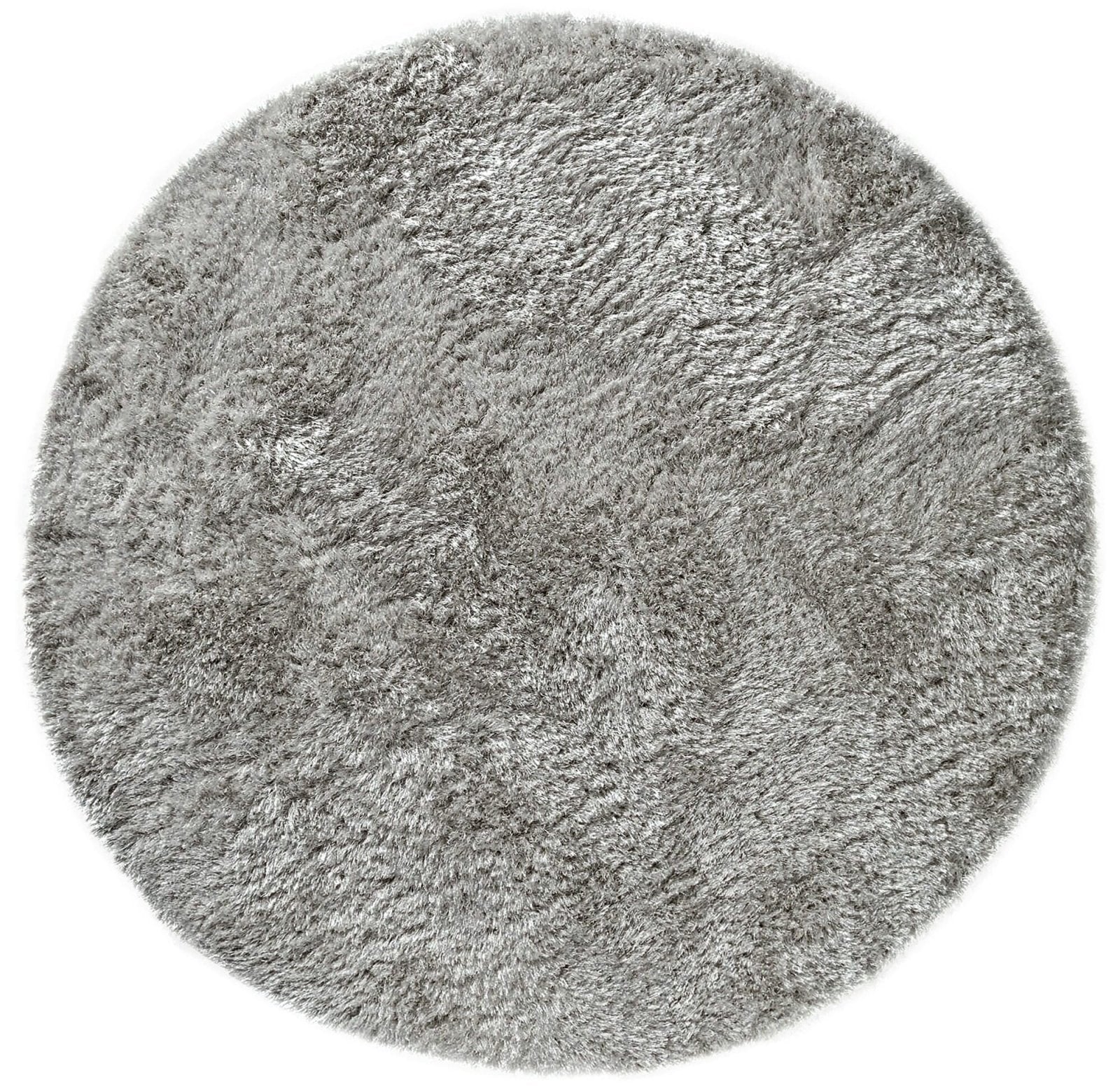 Plush Silver Circle Round Rug – Love-Rugs