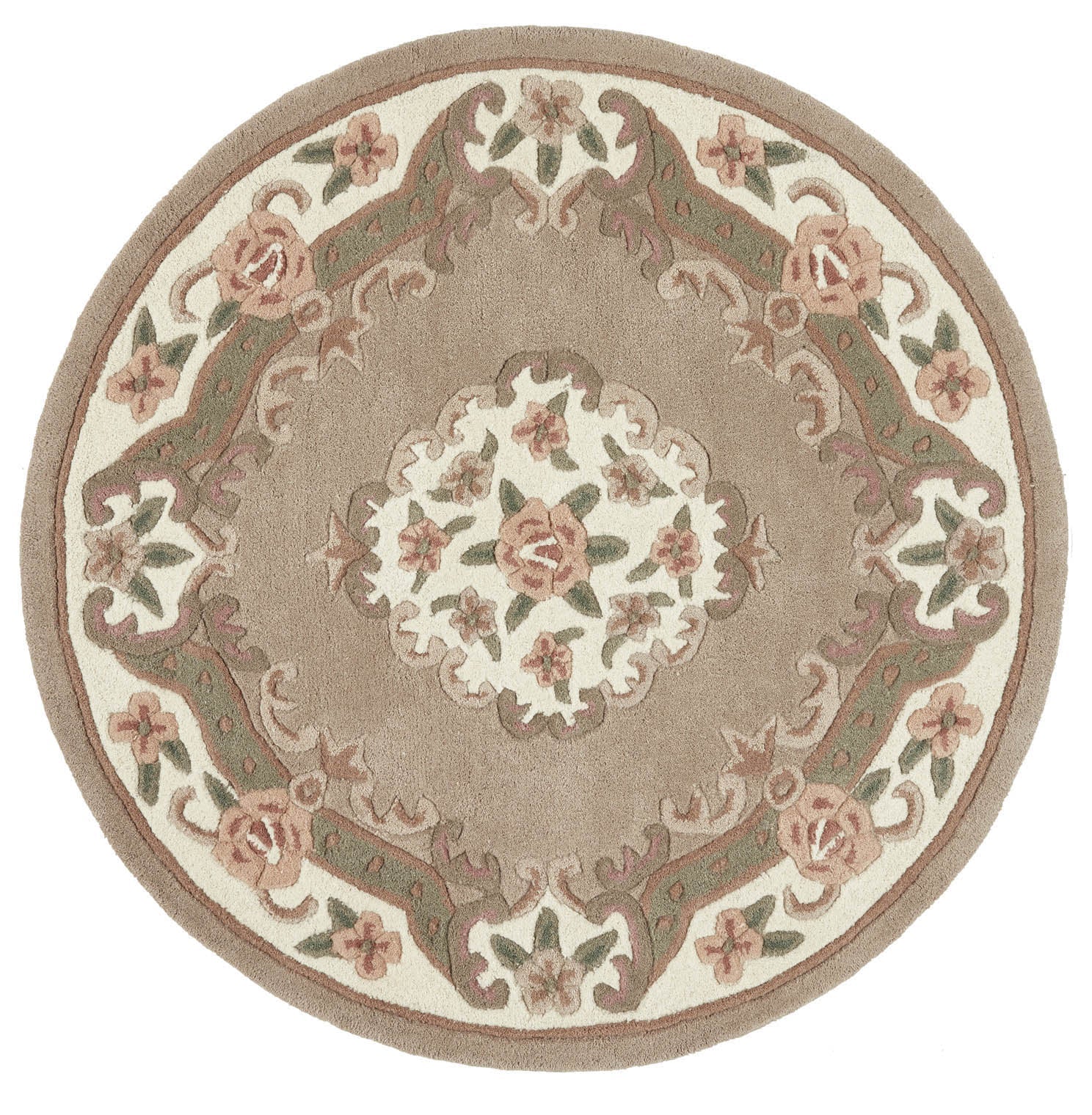 Shensi Beige Round Rug – Love-Rugs