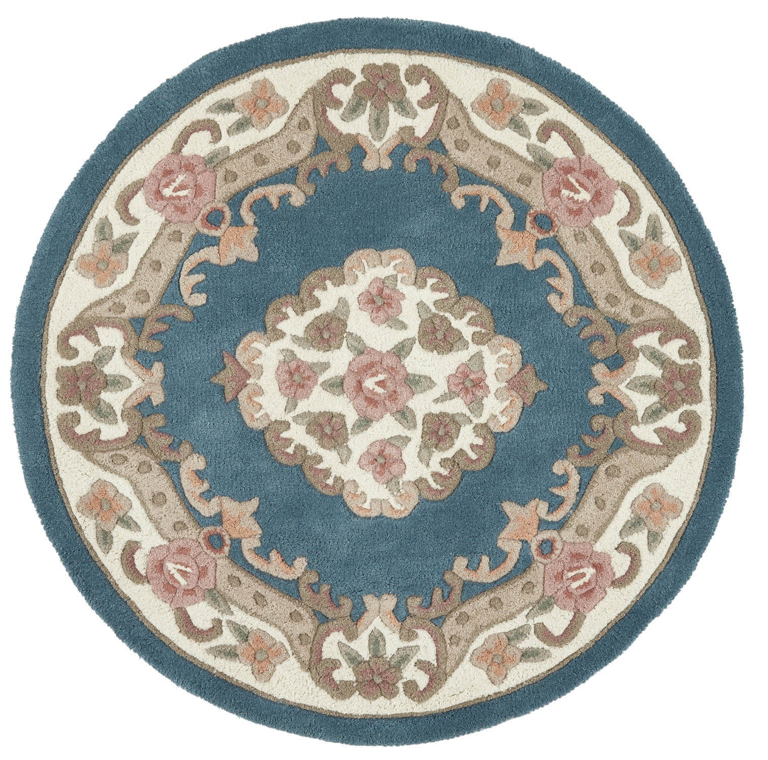 Shensi Blue Round Rug – Love-Rugs